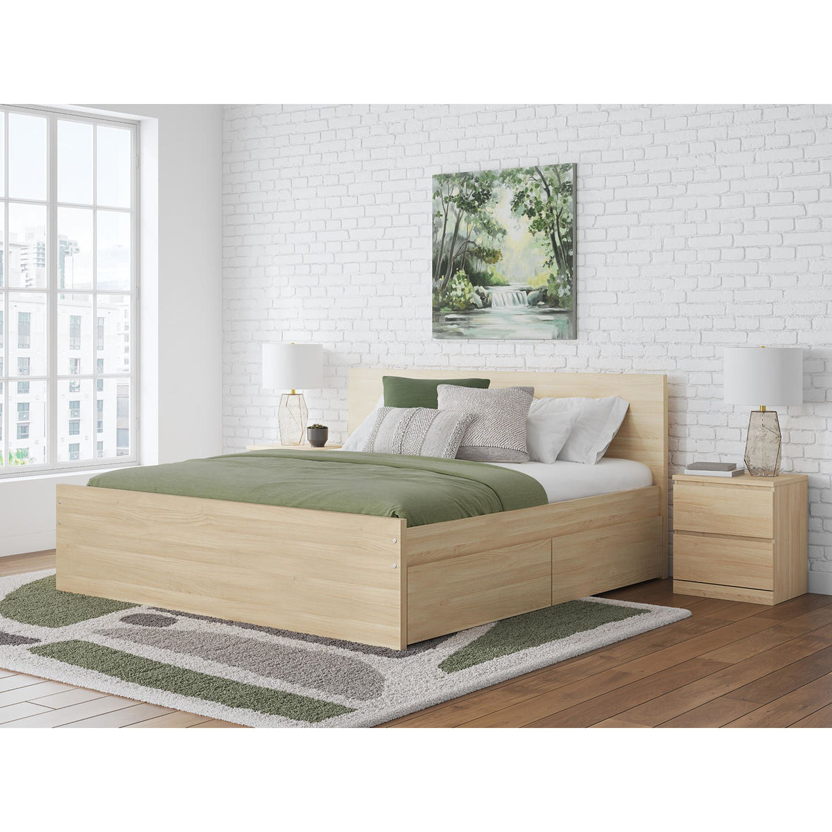 Onita King Storage Bed - Natural | Hush Home Furnishings